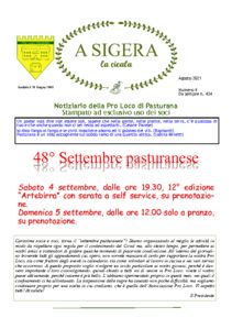 Sigera Agosto 2021 - Pro Loco di Pasturana